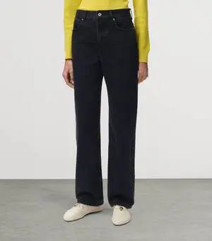 Loewe Embroidered-anagram Straight Jeans