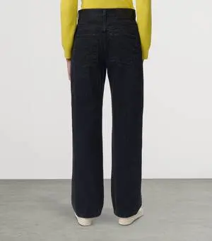 Loewe Embroidered-anagram Straight Jeans