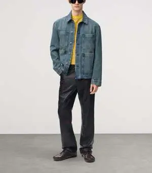 Loewe Leather-patch Denim Jacket