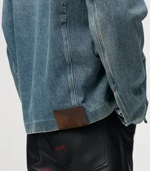 Loewe Leather-patch Denim Jacket