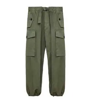 Loewe Cotton Tapered Cargo Trousers