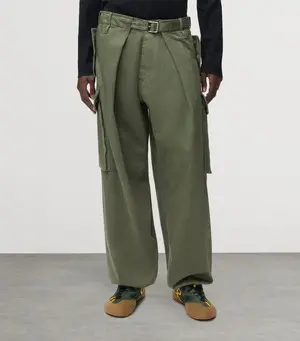 Loewe Cotton Tapered Cargo Trousers