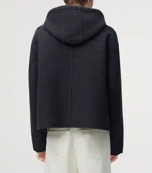 Loewe Wool-silk Tweed Hooded Jacket