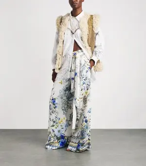 Camilla Scarf Belt Wide-leg Trousers