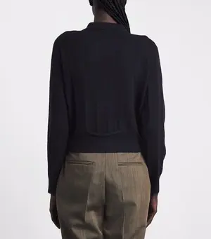 Sandro Wool-blend Pointelle-knit Cardigan