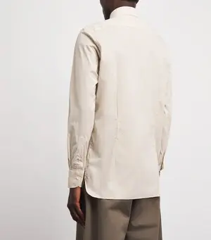 100HANDS Cotton-silk-wool Stripe Shirt