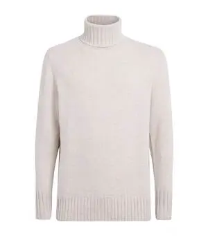 N.peal Cashmere Brompton Rollneck Sweater - Grey