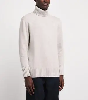 N.peal Cashmere Brompton Rollneck Sweater - Grey