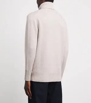 N.peal Cashmere Brompton Rollneck Sweater - Grey