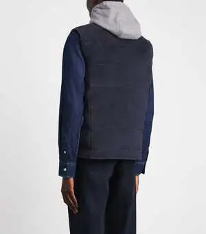 Eleventy Down-filled Suede Gilet