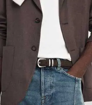 Eleventy Suede Belt