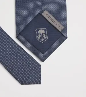 Corneliani Silk Necktie And Pocket Square Set