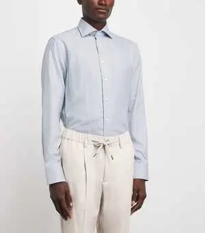 Canali Cotton Houndstooth Shirt