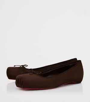 CHRISTIAN LOUBOUTIN Cassia Nodo Suede Ballet Flats