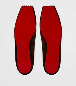 CHRISTIAN LOUBOUTIN Cassia Nodo Suede Ballet Flats