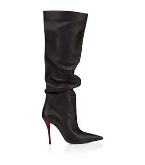 CHRISTIAN LOUBOUTIN Zependris 100 Deer Leather Knee-high Boots - Brown