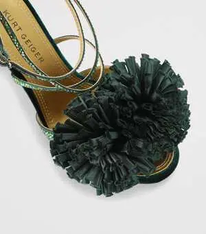 Kurt Geiger Embellished Pom Pom Heeled Sandals