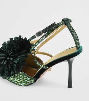 Kurt Geiger Embellished Pom Pom Heeled Sandals