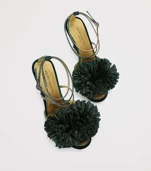 Kurt Geiger Embellished Pom Pom Heeled Sandals