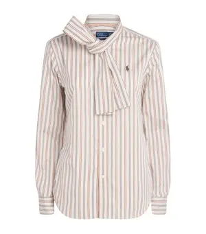 Polo Ralph Lauren Cotton Tie-neck Slim-fit Shirt