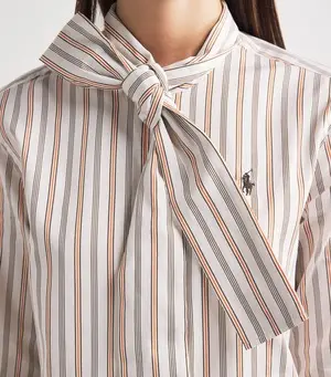 Polo Ralph Lauren Cotton Tie-neck Slim-fit Shirt