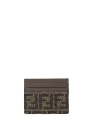 Fendi Ff Card Holder - Brown