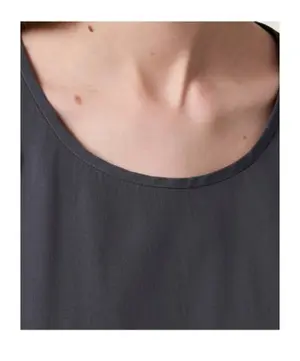 Miu Miu Stretch Poplin Top - Hematite