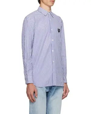 Play Comme Des Garcon Comme Des Garçons Play Striped Long-sleeved Shirt