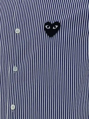 Play Comme Des Garcon Comme Des Garçons Play Striped Long-sleeved Shirt