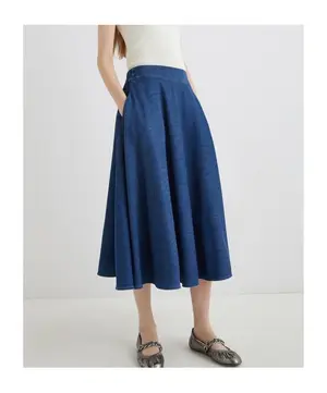 Marella Figura Denim Circle Skirt