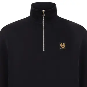 Belstaff Quarter-zip Logo-patch Sweater