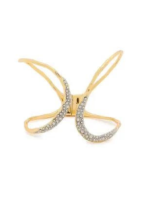 Alexis Bittar Solanales Crystal-embellished 14kt -plated Cuff - Gold