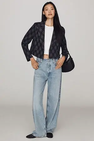 Avec Les Filles Cropped Knit Blazer Jacket