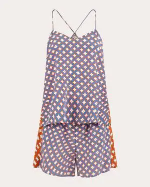 KARMA ON THE ROCKS Maki Psyche Cotton Shorts Set - Purple