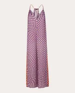 KARMA ON THE ROCKS Sabi Psyche Linen Maxi Dress - Purple