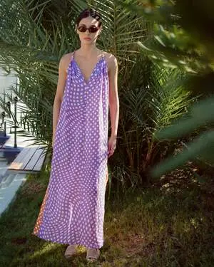 KARMA ON THE ROCKS Sabi Psyche Linen Maxi Dress