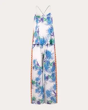 KARMA ON THE ROCKS Tio Higa Silk Pants Set - Multicolor