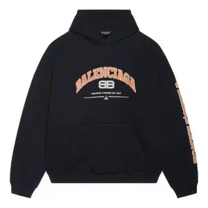 Balenciaga Maison Hoodie Wide Fit - Black