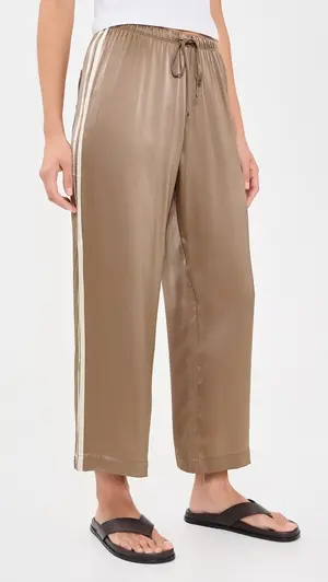 Donni. The Silk Stripe Crop Pants