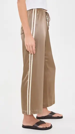 Donni. The Silk Stripe Crop Pants