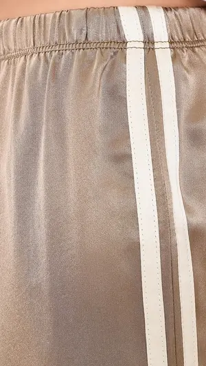 Donni. The Silk Stripe Crop Pants