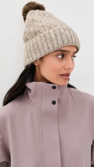 Hat Attack Alpine Cable Beanie With Pom
