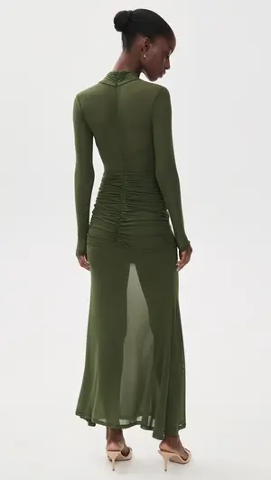 Bardot Veria Wrap Mesh Maxi Dress