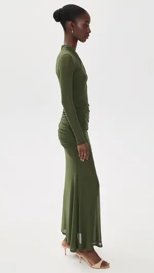 Bardot Veria Wrap Mesh Maxi Dress