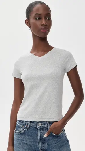 DL1961 Shrunken V-neck Tee