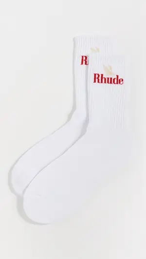 Rhude Rossa Logo Socks