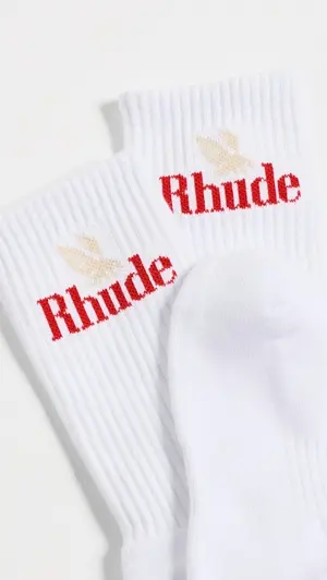 Rhude Rossa Logo Socks