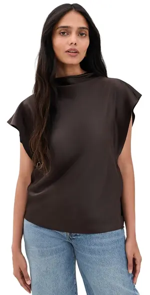 Tanya Taylor Adrien Top - Dark Fig