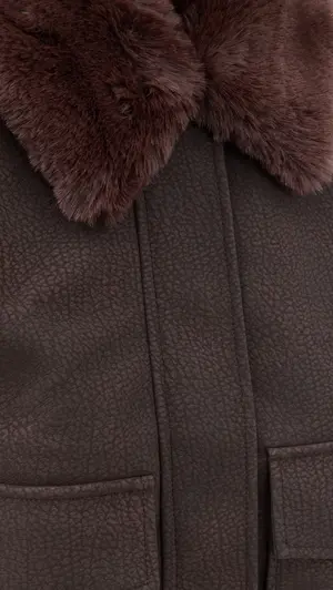 Good American The Better Than Leather Faux Leather Bomber Jacket