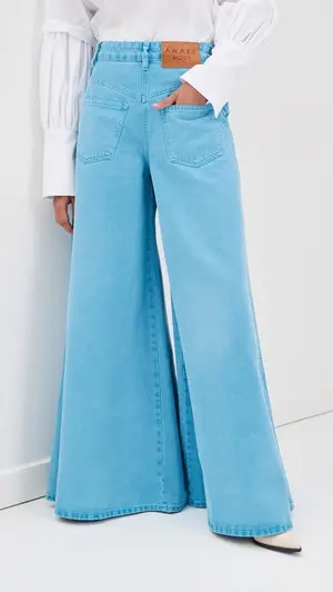 A.W.A.K.E. Mode A. W.a. K.e. Mode Super Wide Leg Mirror Jeans